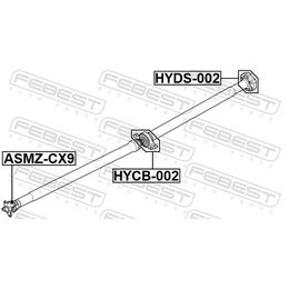 FEBEST Lager, Gelenkwellenmittellager hycb002 f&uuml;r HYUNDAI