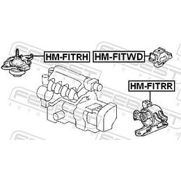 FEBEST Lagerung, Motor hmfitwd hinten f&uuml;r HONDA