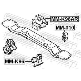 FEBEST Lagerung, Motork96ar hinten f&uuml;r MITSUBISHI