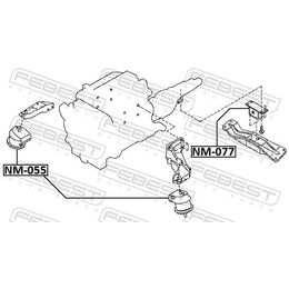 FEBEST Lagerung, Motor nm055 vorne links f&uuml;r NISSAN