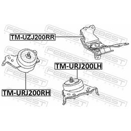 FEBEST Lagerung, Motor tmurj200rh vorne rechts f&uuml;r TOYOTA
