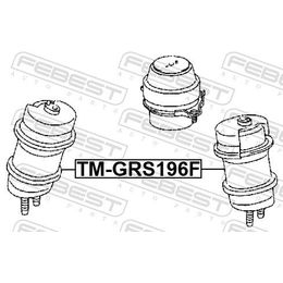FEBEST Lagerung, Motor tmgrs196f vorne f&uuml;r TOYOTA