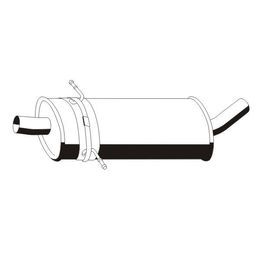 VEGAZ Mittelschalld&auml;mpfer ms420erns f&uuml;r Mercedes