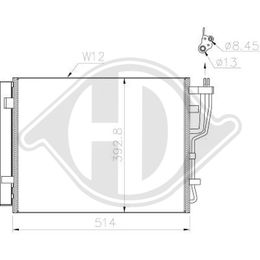 DIEDERICHS Kondensator, Klimaanlage dcc1902 f&uuml;r HYUNDAI