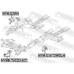 FEBEST Lagerung, Motor hymd3at2wdlh links f&uuml;r HYUNDAI