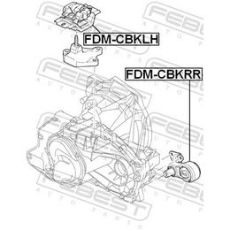 FEBEST Lagerung, Motor fdmcbklh vorne links f&uuml;r Ford MAZDA