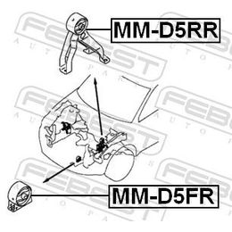 FEBEST Lagerung, Motord5rr hinten f&uuml;r MITSUBISHI Citro&euml;n/Peugeot