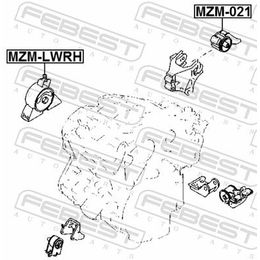 FEBEST Lagerung, Motor mzmlwrh vorne rechts f&uuml;r MAZDA