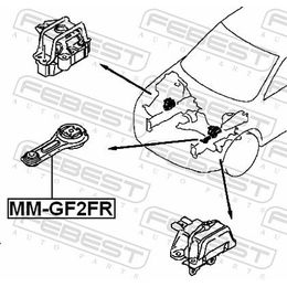 FEBEST Lagerung, Motorgf2fr vorne f&uuml;r MITSUBISHI