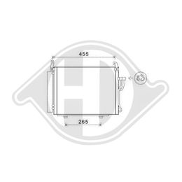 DIEDERICHS Kondensator, Klimaanlage dcc1909 f&uuml;r HYUNDAI