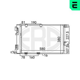 ERA Kondensator, Klimaanlage 667043 f&uuml;r Opel GM