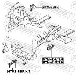 FEBEST Lagerung, Motor hymh5rh rechts f&uuml;r HYUNDAI