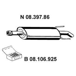 EBERSP&Auml;CHER EBERSP&Auml;CHER Endschalld&auml;mpfer 0839786 hinten f&uuml;r Opel