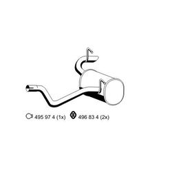 VEGAZ Endschalld&auml;mpfer ms425ebern f&uuml;r Mercedes