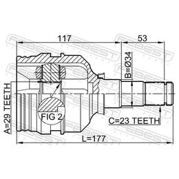 FEBEST Gelenksatz, Antriebswelle 0111ae100 Vorderachse f&uuml;r TOYOTA