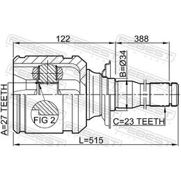 FEBEST Gelenksatz, Antriebswelle 0111aca20rh Vorderachse rechts f&uuml;r TOYOTA