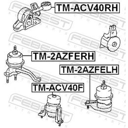 FEBEST Lagerung, Motor tm2azfelh vorne links f&uuml;r TOYOTA