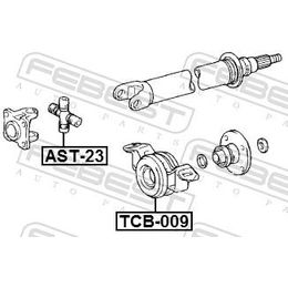 FEBEST Lager, Gelenkwellenmittellager tcb009 f&uuml;r TOYOTA