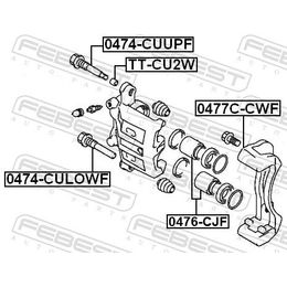 FEBEST Bremssattelhaltersatz 0477ccwf Vorderachse f&uuml;r MITSUBISHI Citro&euml;n/Peugeot
