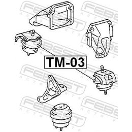 FEBEST Lagerung, Motor tm03 vorne f&uuml;r TOYOTA