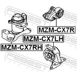 FEBEST Lagerung, Motor mzmcx7rh vorne rechts f&uuml;r MAZDA