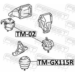 FEBEST Lagerung, Motor tmgx115r hinten f&uuml;r TOYOTA