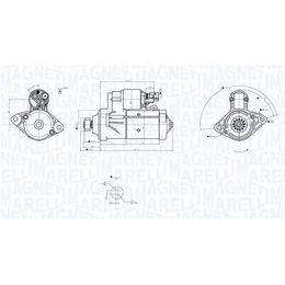 MAGNETI MARELLI Starter 063726156010 f&uuml;r Audi Skoda