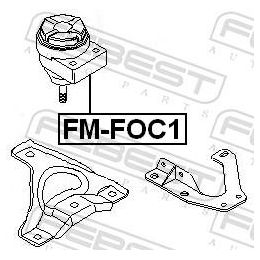 FEBEST Lagerung, Motor fmfoc1 vorne rechts f&uuml;r Ford
