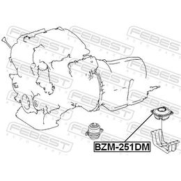 FEBEST Lagerung, Motor bzm251dm mitte f&uuml;r Mercedes