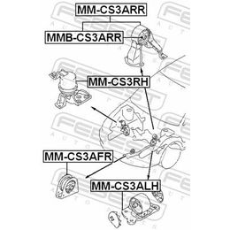 FEBEST Lagerung, Motorcs3rh vorne rechts f&uuml;r MITSUBISHI CHERY
