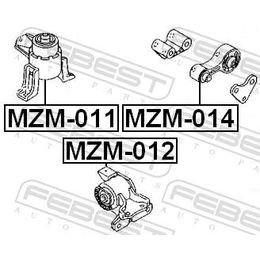 FEBEST Lagerung, Motor mzm012 vorne links f&uuml;r MAZDA