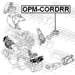 FEBEST Lagerung, Motor opmcordrr hinten f&uuml;r Opel GM