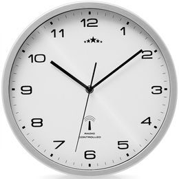 Monzana Funkwanduhr Wei&szlig;/Silber &Oslash;31cm