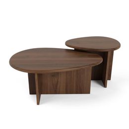 Sia Home Couchtisch, Braun, Holz, 75x40x50 cm, Wohnzimmer, Wohnzimmertische, Couchtische