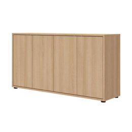 mokebo&reg; Mokebo Sideboard, Braun, Holzwerkstoff, 2 F&auml;cher, 136x73x36 cm, Wohnzimmer, Kommoden & Sideboards, Sideboards