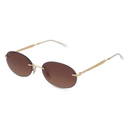 Ray-Ban RB3767 | Unisex-Sonnenbrille | Fassung: Randlos, Oval, Metall, Gold | Glasfarbe: Braun Verlaufend