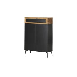 H&ouml;ffner Highboard Enego schwarz Ma&szlig;e (cm): B: 90 H: 130 T: 40.0 &raquo; H&ouml;ffner