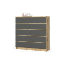 H&ouml;ffner Kommode mit 10 Schubladen Kersten &brvbar; mehrfarbig &brvbar; Ma&szlig;e (cm): B: 120 H: 121 &raquo; H&ouml;ffner