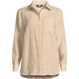 LANDS' END Premium Reinleinen-Bluse f&uuml;r Damen in Plus-Gr&ouml;&szlig;e, Damen, size: plus, Elfenbein, Leinen, by Lands' End