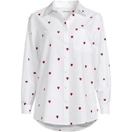 LANDS' END Langarm Oxford-Hemd, Damen,  Wei&szlig;, Baumwolle, by Lands' End
