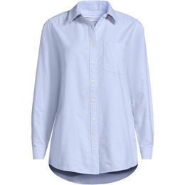 LANDS' END Langarm Oxford-Hemdbluse f&uuml;r Damen, Damen, size: regular, Blau, Baumwolle, by Lands' End