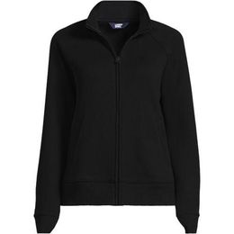 LANDS' END Serious Sweats Rei&szlig;verschluss-Jacke f&uuml;r Damen, Damen, size: regular, Schwarz, Baumwoll-Mischung/Polyester-Mischung, by Lands' End