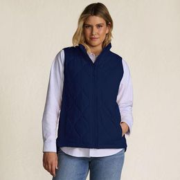 LANDS' END Isolierte Steppweste FeatherFree f&uuml;r Damen in Petite-Gr&ouml;&szlig;e, Damen, size: petite, Blau, Polyester, by Lands' End