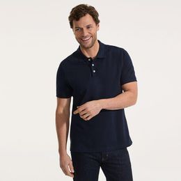 LANDS' END Performance Piqu&eacute;-Poloshirt, Herren,  Blau, Baumwoll-Mischung, by Lands' End