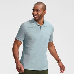LANDS' END Performance Piqu&eacute;-Poloshirt, Herren,  Blau, Baumwoll-Mischung, by Lands' End