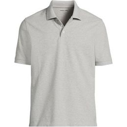 LANDS' END Performance Piqu&eacute;-Poloshirt, Herren,  Grau, Baumwoll-Mischung, by Lands' End