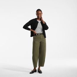 LANDS' END Kurzer Feinstrick-Cardigan aus Baumwolle f&uuml;r Damen, Damen, size: regular, Schwarz, Baumwolle, by Lands' End