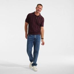 LANDS' END Kurz&auml;rmeliges Poloshirt aus Baumwolle/Seidenmix, Herren,  Rot, by Lands' End