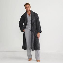 LANDS' END Bademantel aus t&uuml;rkischem Frottee, Herren,  Grau, Baumwolle, by Lands' End