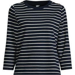 LANDS' END Shirt mit Schulterkn&ouml;pfen f&uuml;r Damen, Damen, size: regular, Blau, Baumwolle, by Lands' End